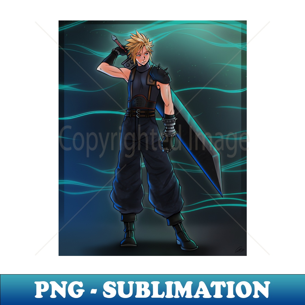 Cloud Strife Victory Pose - Premium Sublimation Digital Down | Inspire ...