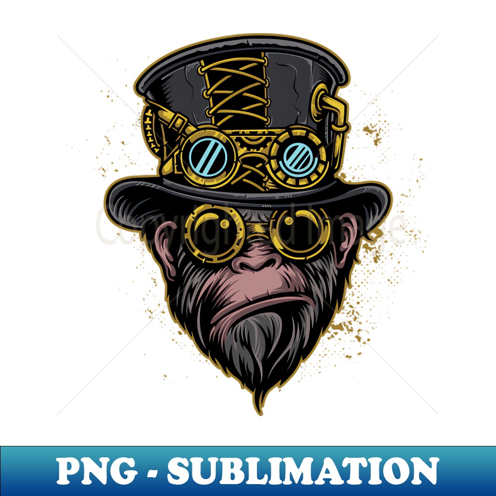 Steampunk Monkey - PNG Sublimation Digital Download - Fashio | Inspire ...