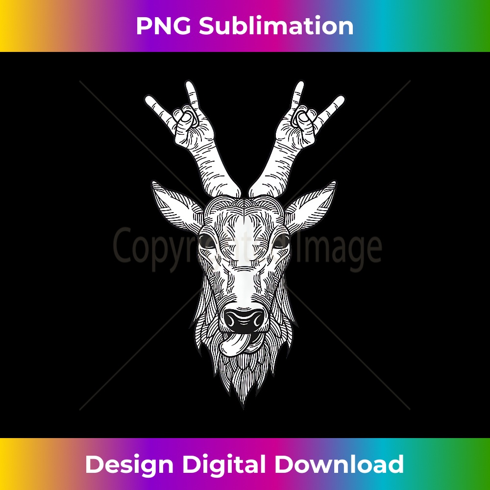 Funny Deer Head Hand Horns Rock And Roll Band Hunter Outfit | Inspire ...