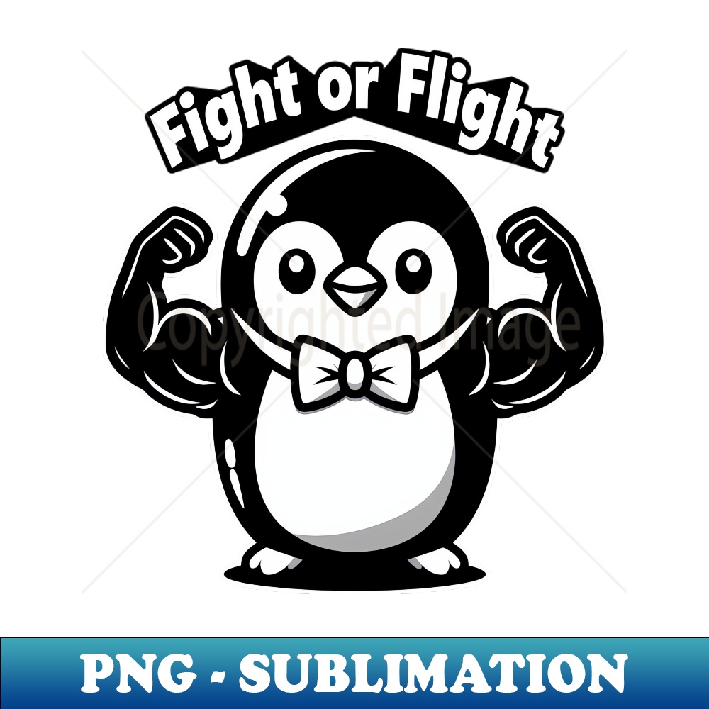 fight or flight penguin - black and white - PNG Transparent | Inspire ...