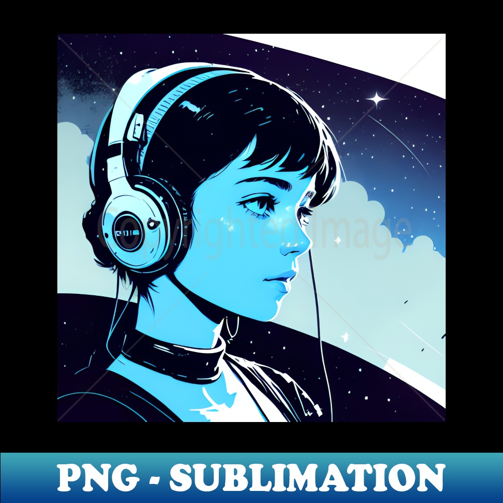 Cosmic Girl Cosmic Tunes - Exclusive PNG Sublimation Downloa - Inspire ...