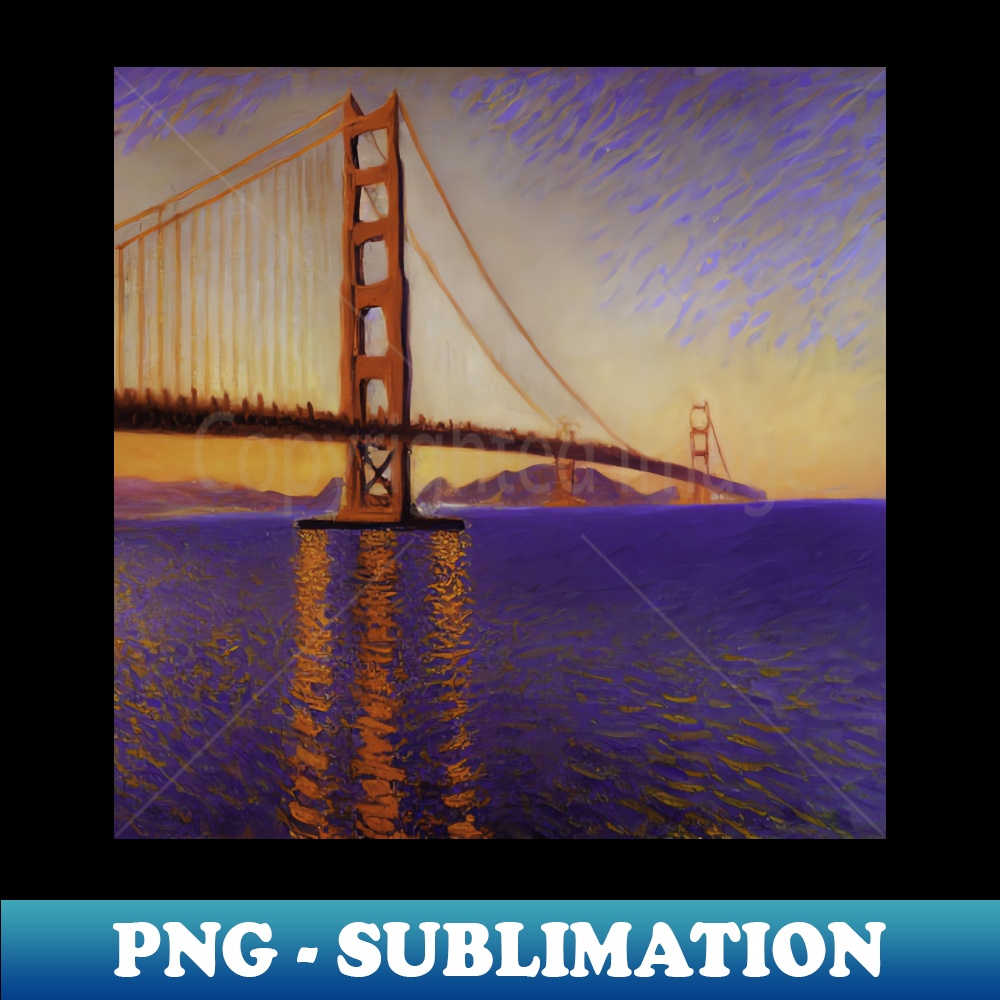 Golden Gate Bridge painting Claude Monet style oil on canvas | Inspire ...
