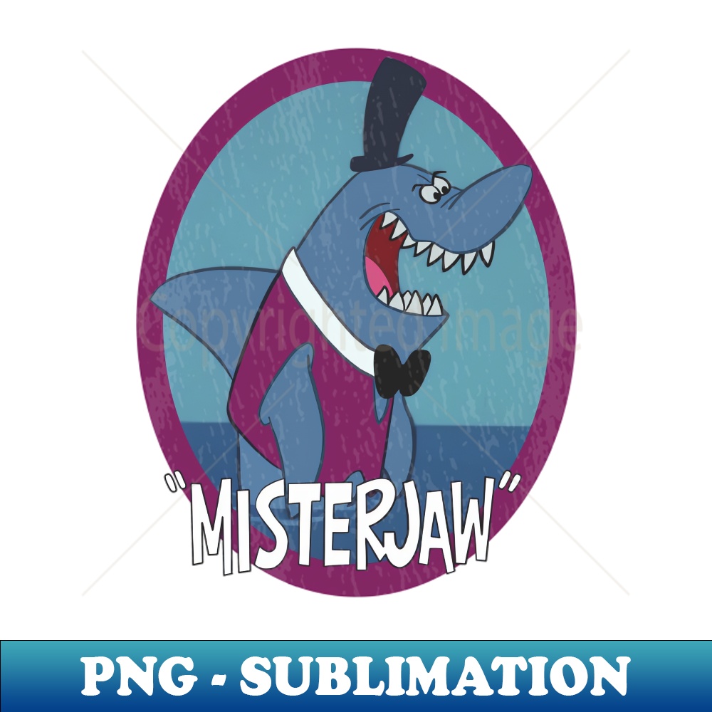 Retro Cartoon Mister Shark Jaws - PNG Transparent Sublimatio | Inspire ...