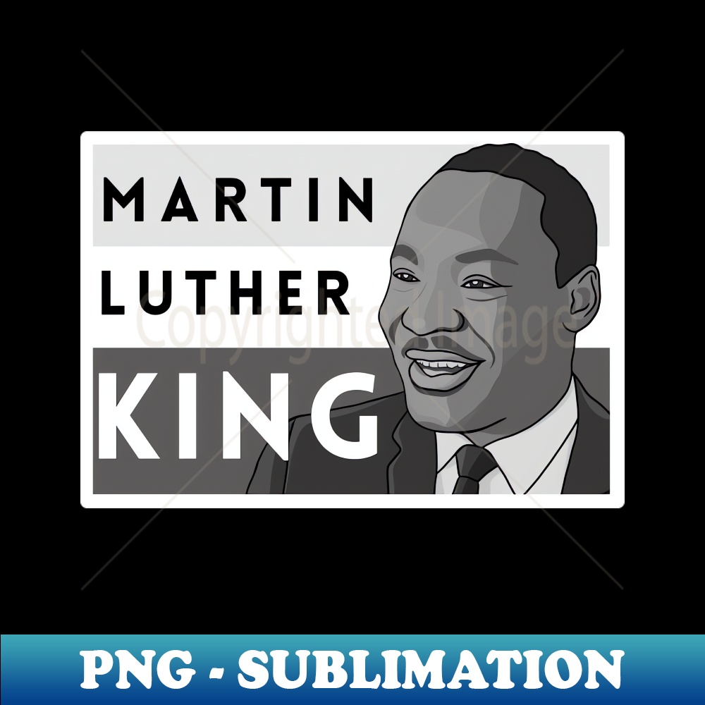 Martin Luther King Jr in Black White - PNG Transparent Digi - Inspire ...