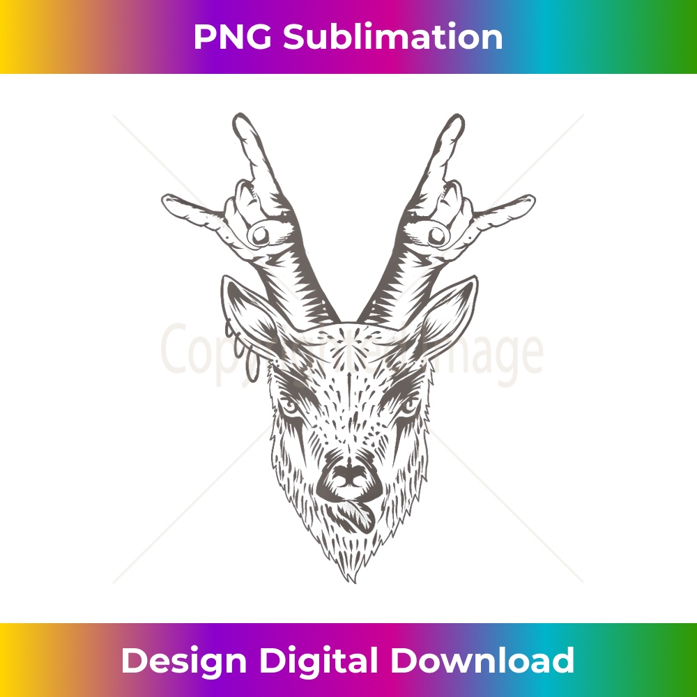 Funny Deer Head Hand Horns Rock And Roll Band Hunter Outfit | Inspire ...