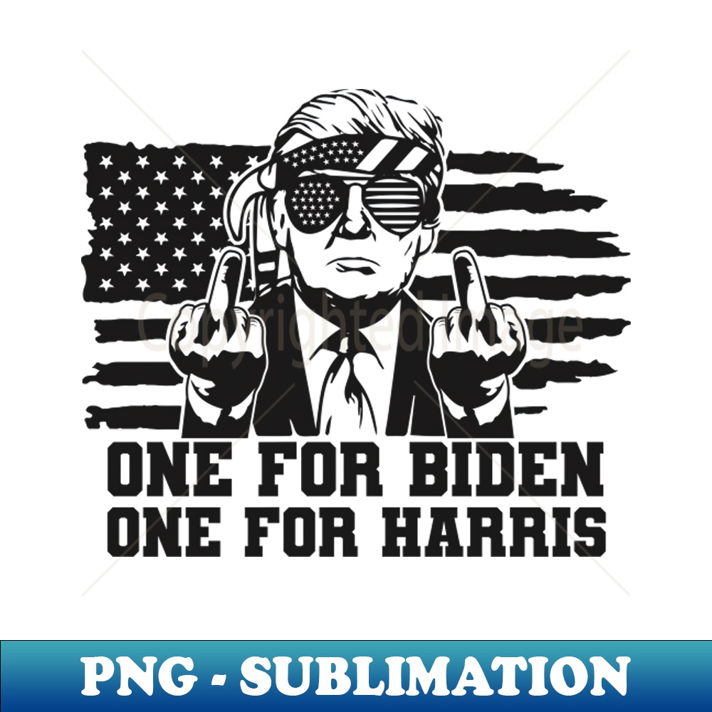 Trump Middle Finger American Flag - Elegant Sublimation PNG | Inspire ...