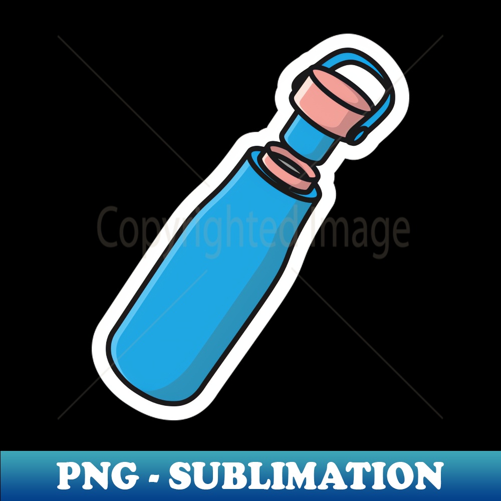 Open Water Bottle with Carry Strap Sticker vector illustrati | Inspire ...