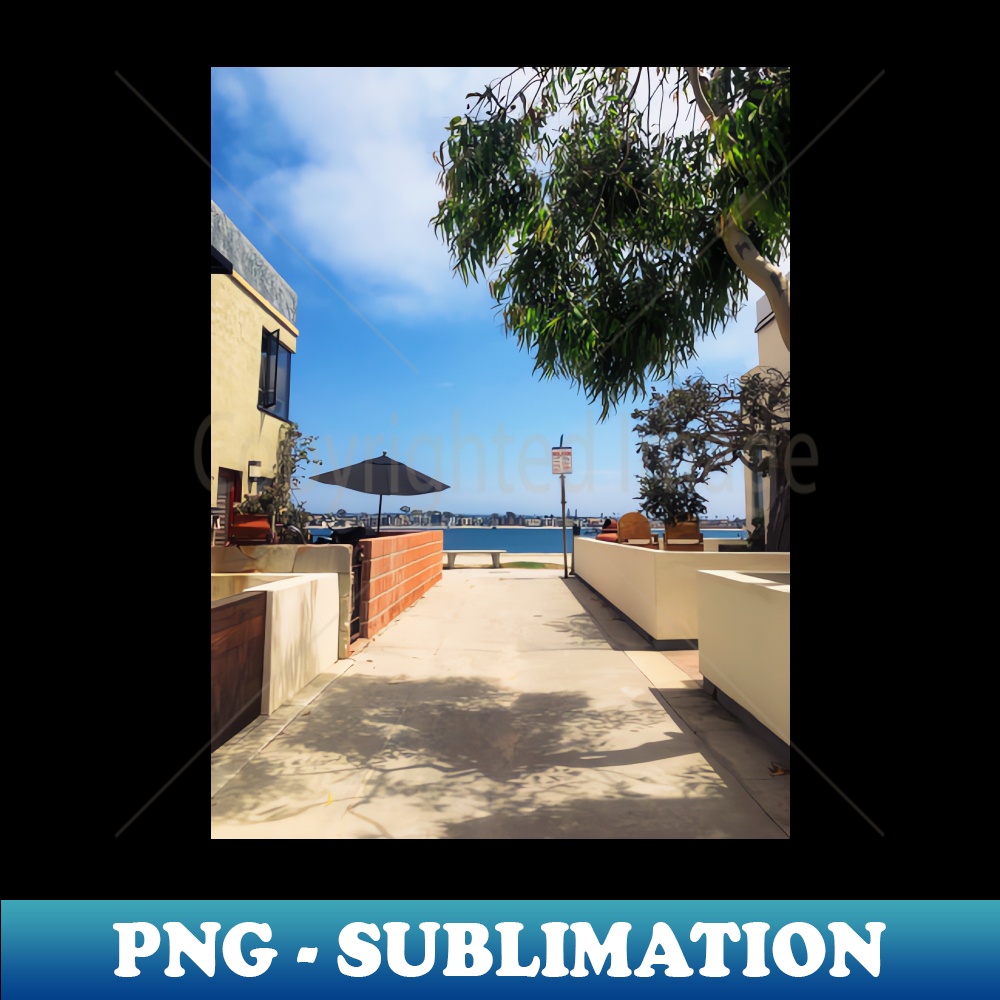 San Diego Mission Beach alleyway - Signature Sublimation PNG | Inspire ...