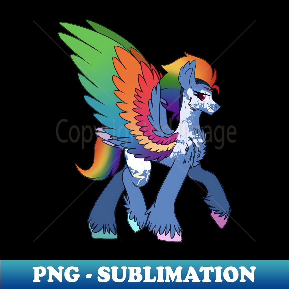 Captain Rainbow Dash - PNG Transparent Sublimation Design - | Inspire ...