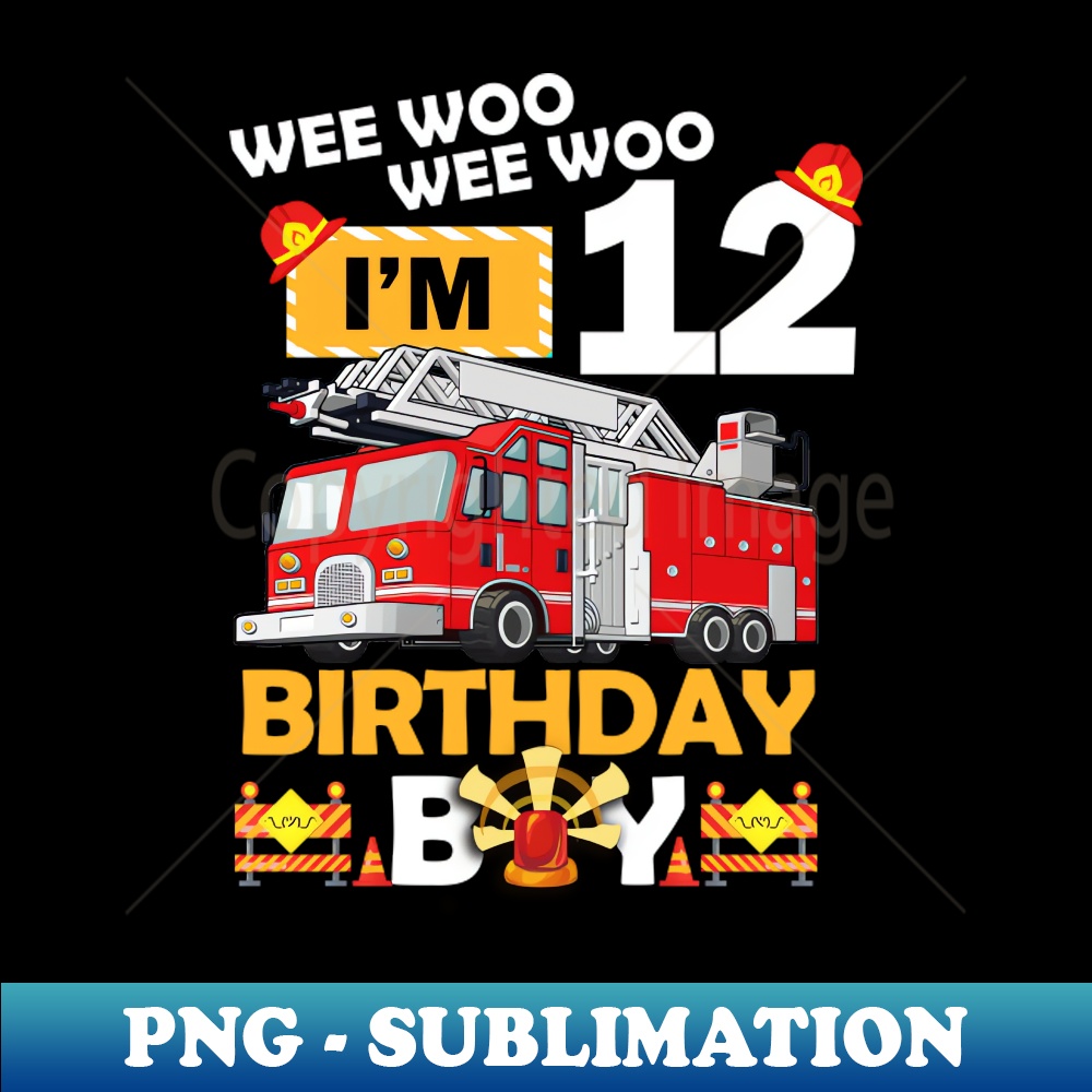 Fire Truck 12th Birthday Boy Firefighter 12 Year Old - Profe | Inspire ...