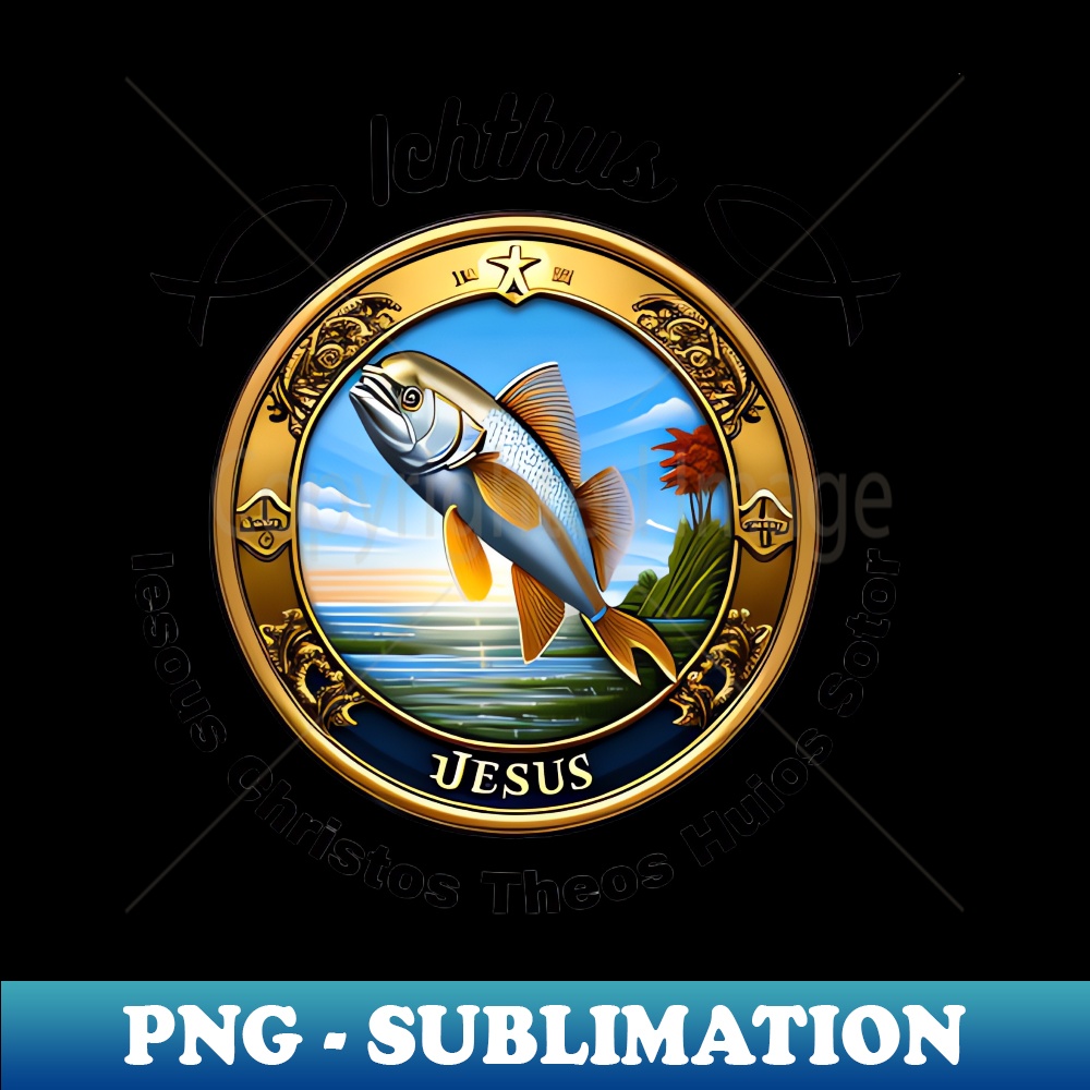 Ichthus Fish symbol - Modern Sublimation PNG File - Vibrant | Inspire ...