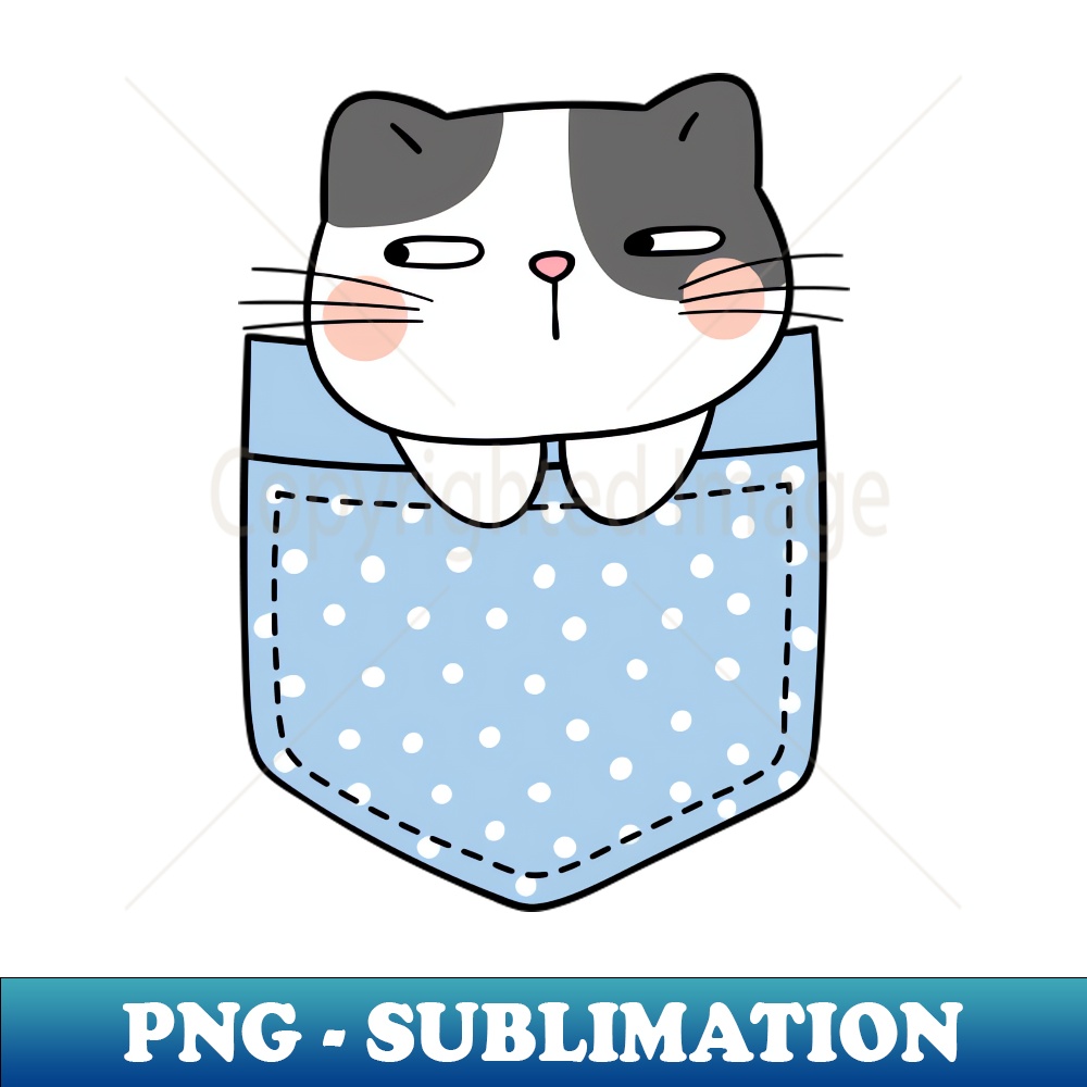 Cute Pocket Kitty V4 - PNG Transparent Digital Download File | Inspire ...