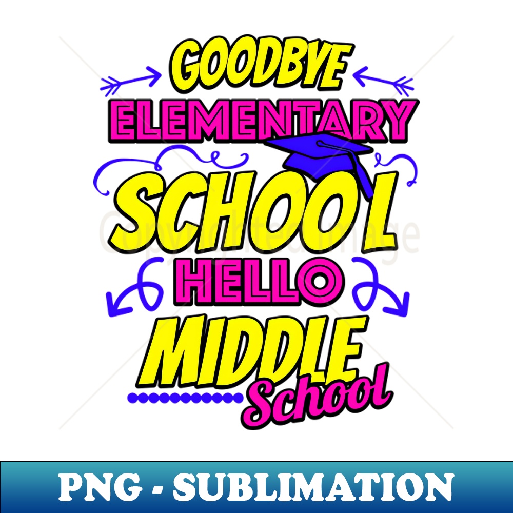 Graduation Shirt for 5th Grader Goodbye Hello Middle School | Inspire ...