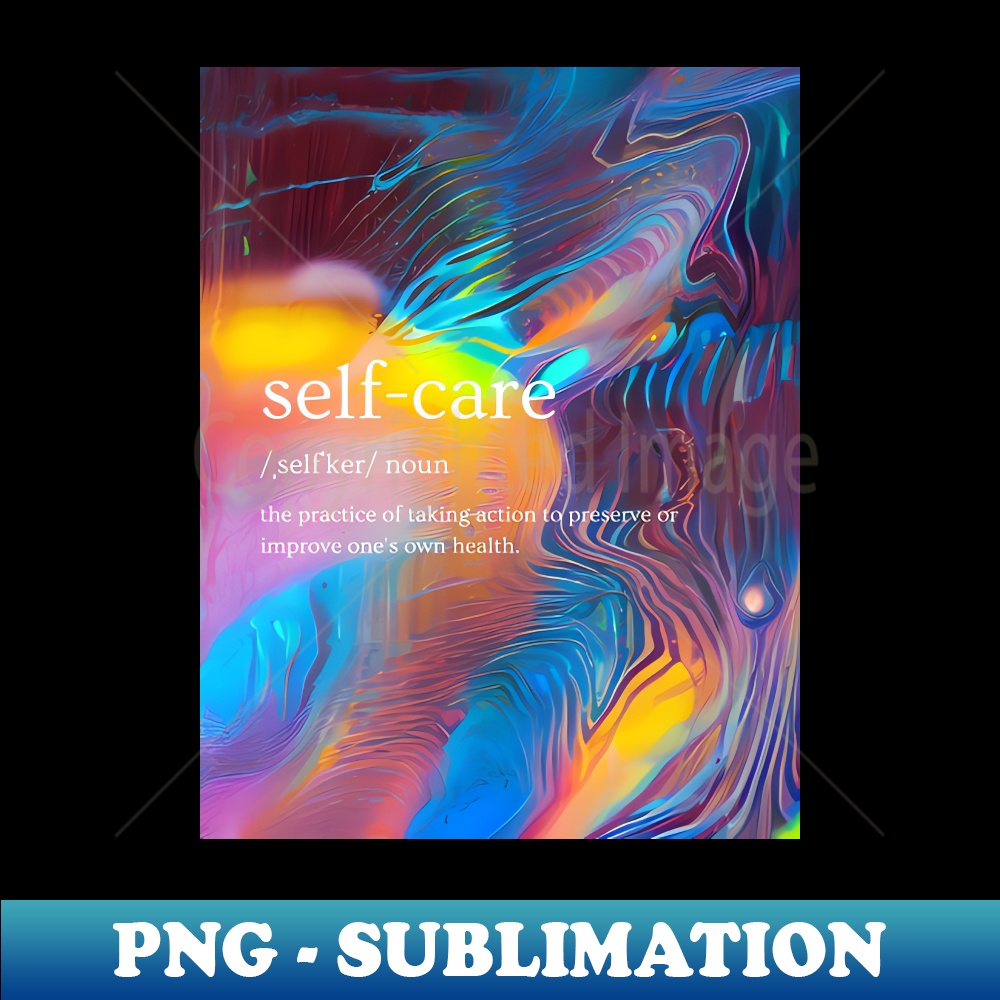 self care text typography holo - Aesthetic Sublimation Digit | Inspire ...