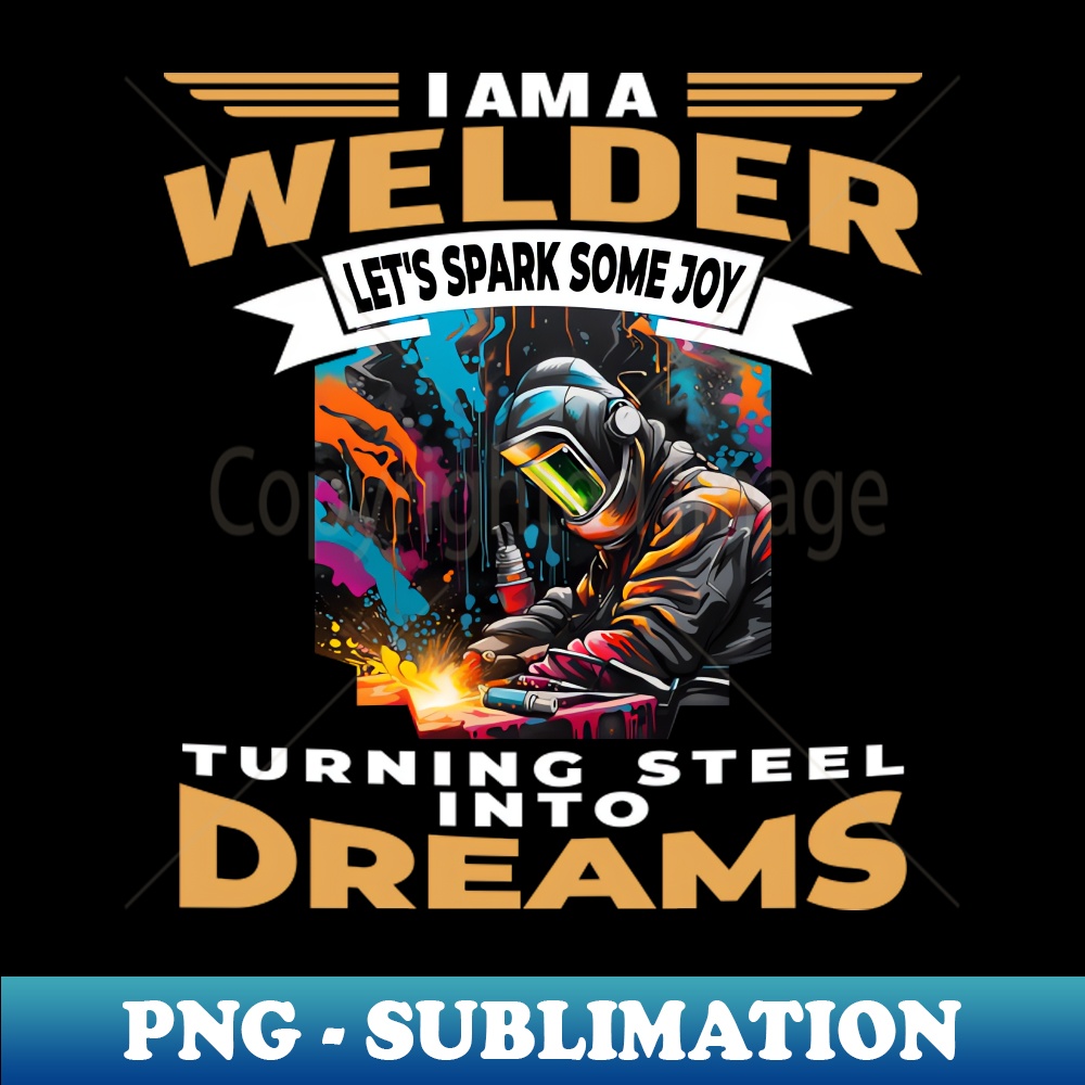 I Am A Welder - Turning Steel into Dreams Wht - Artistic Sub | Inspire Uplift