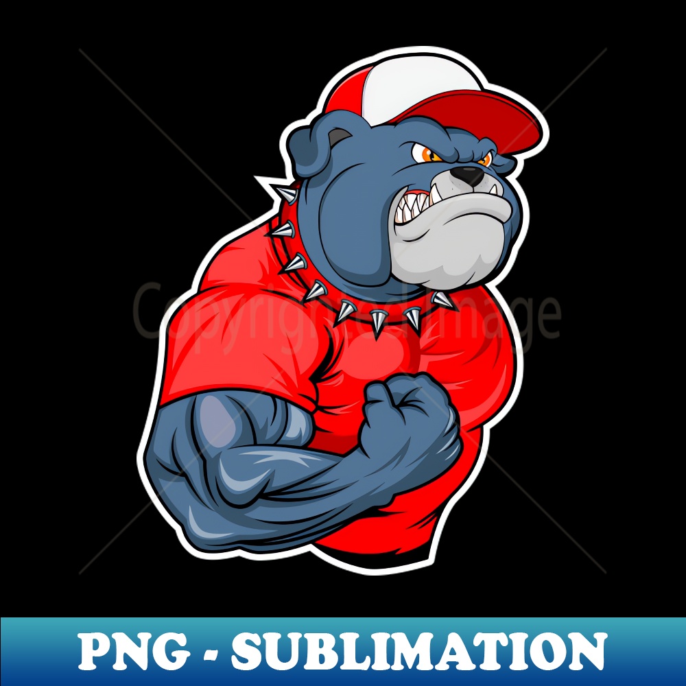 Strong Angry bulldog as a bodybuilder - PNG Sublimation Digi | Inspire ...