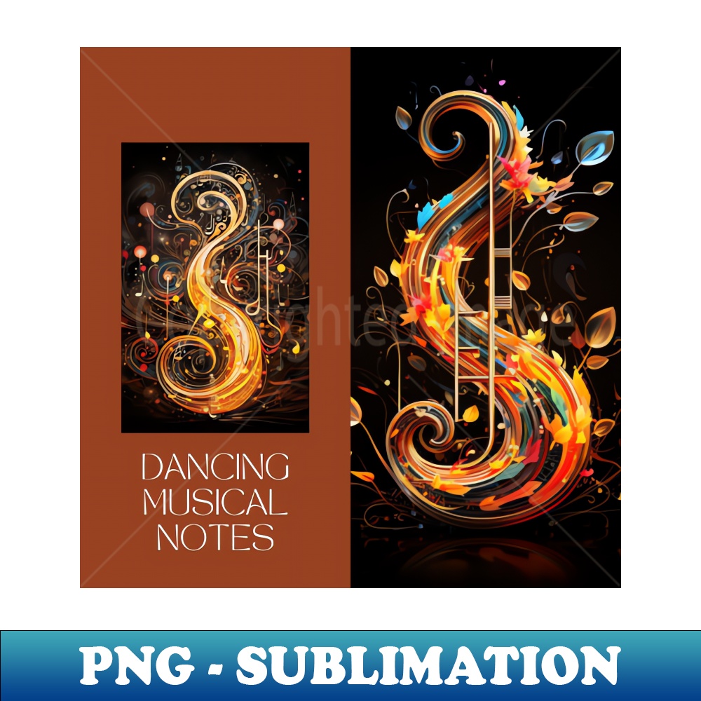 Dancing musical notes - PNG Transparent Sublimation File - P | Inspire ...