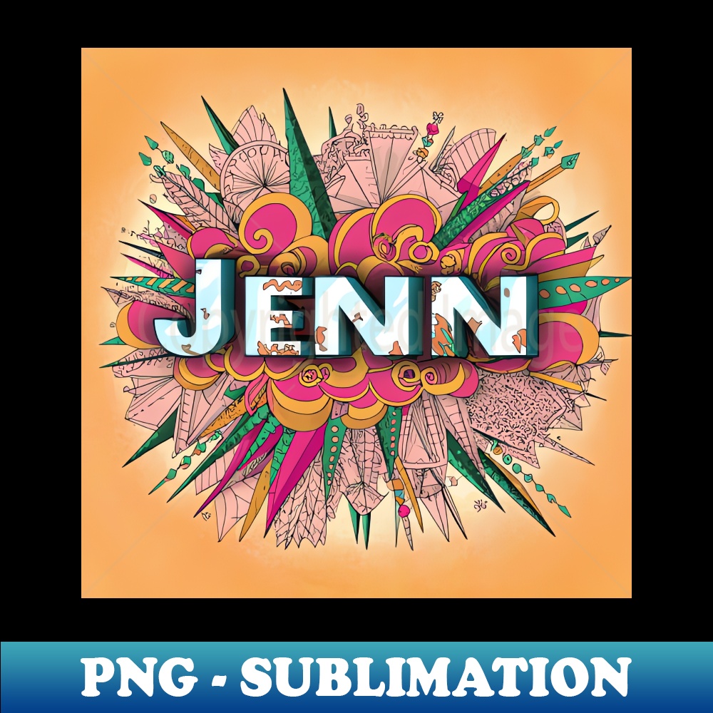 Jenn - Personalized Name Tag Design - Unique Sublimation PNG | Inspire ...