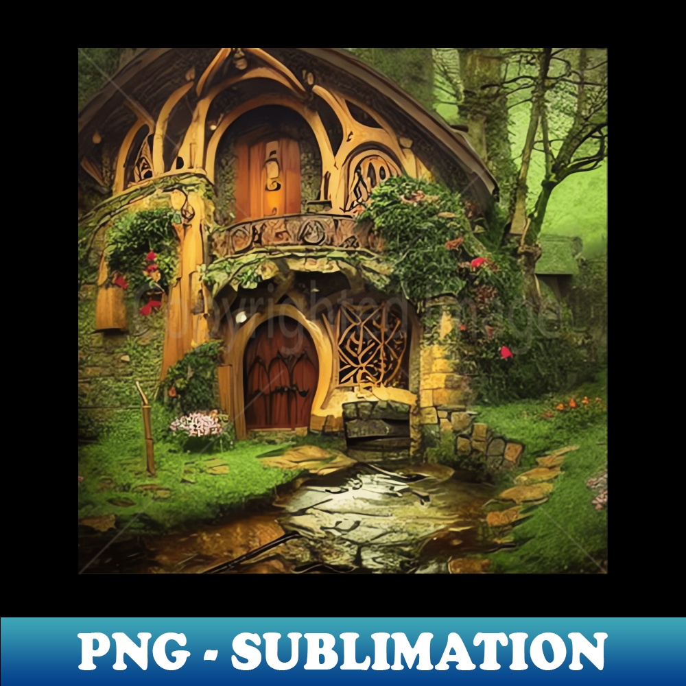 forest hobbit house - Special Edition Sublimation PNG File - | Inspire ...