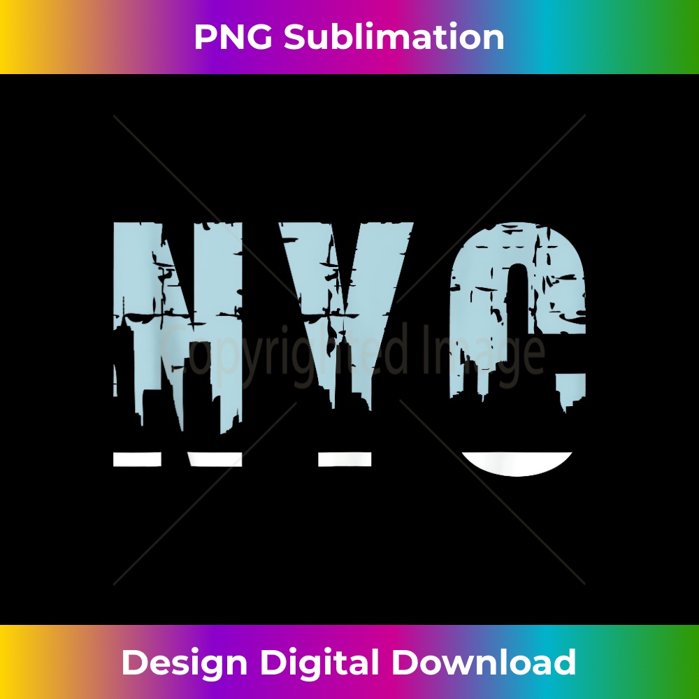 New York City Iconic Skyline Tee - NYC Weathered Text Design | Inspire ...