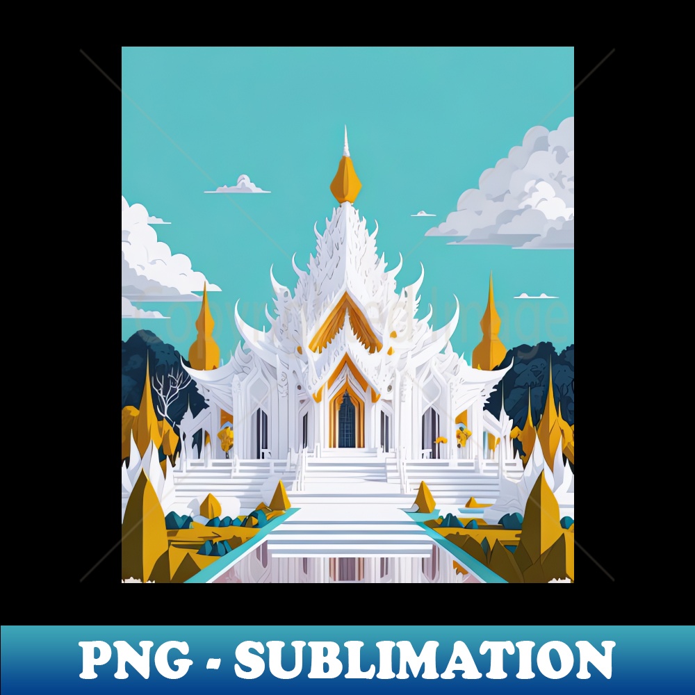 The White Temple Wat Rong Khun - Digital Sublimation Downloa - Inspire ...