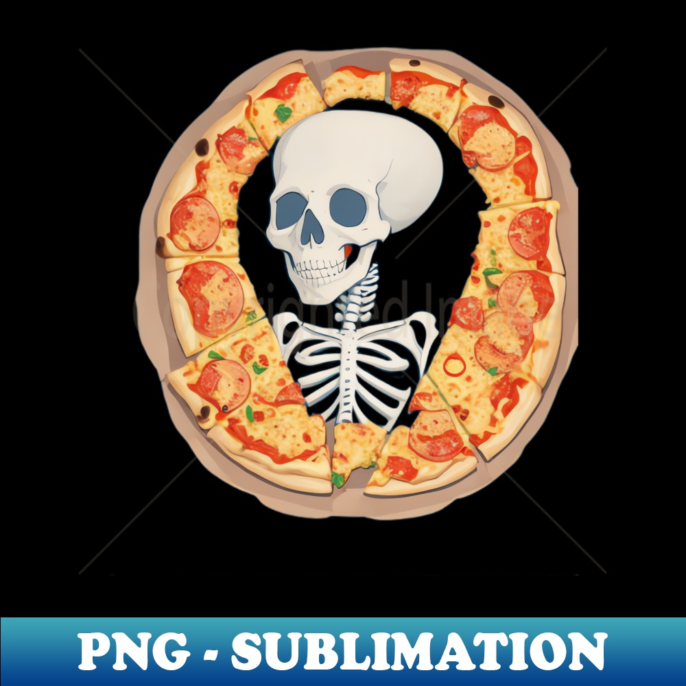 Funny Skull Pizza In Circle Shape - Aesthetic Sublimation Di - Inspire ...