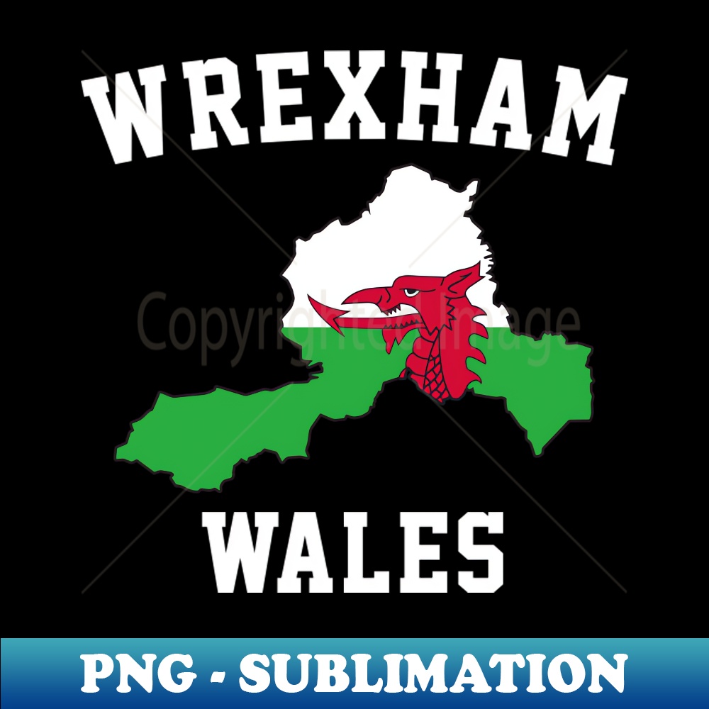 Wrexham Wales Cymru Map - Vintage Sublimation PNG Download | Inspire Uplift