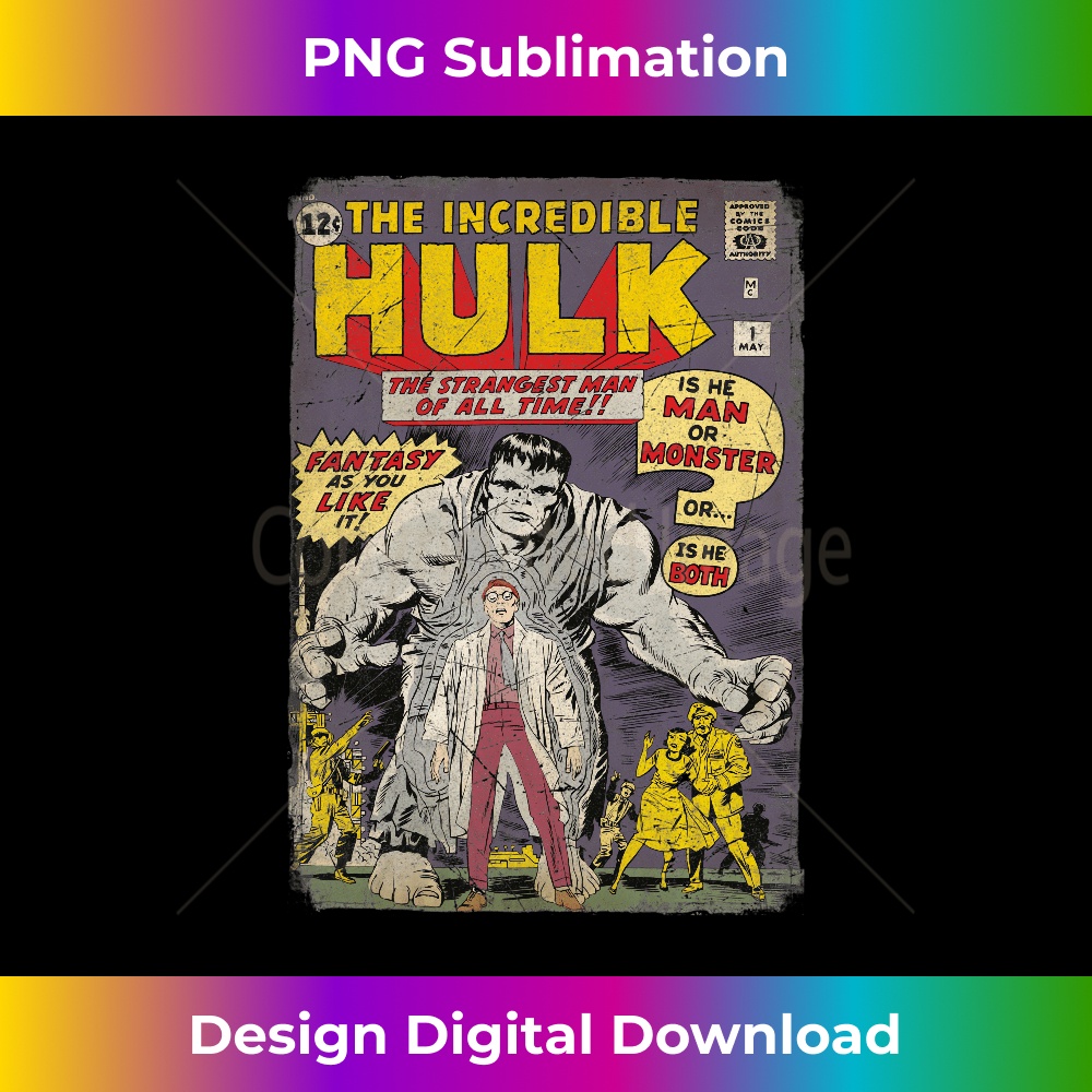 Marvel The Incredible Hulk Classic Retro Comic Book Long Sle | Inspire ...