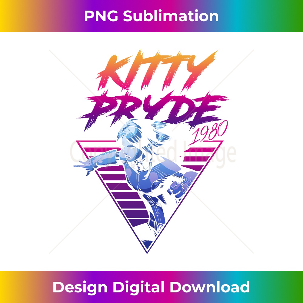 Marvel X-Men Kitty Pryde Retro Neon Triangle Long Sleeve Tee | Inspire ...