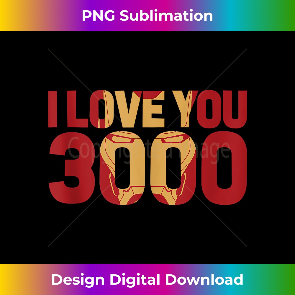 Marvel Avengers Endgame Iron Man I Love You 3000 Text Fill T | Inspire ...
