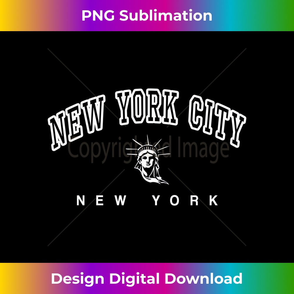 New York City NYC Statue of Liberty Lettering Long Sleeve - | Inspire ...