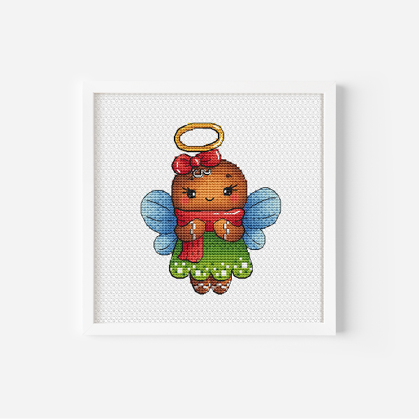 Gingerbread Angel Cross Stitch Pattern PDF, Christmas Cross | Inspire ...