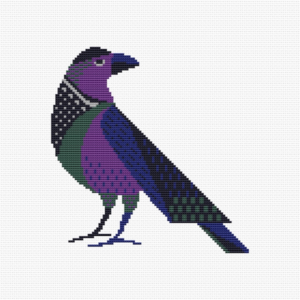 ida mae crow cross stitch pattern - Inspire Uplift
