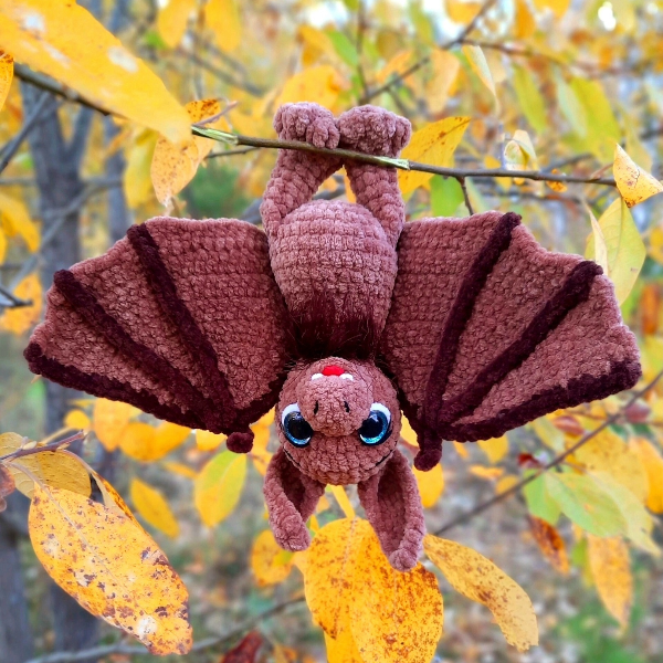 Crochet Pattern halloween Plush Bat PDF file in English | Inspire Uplift