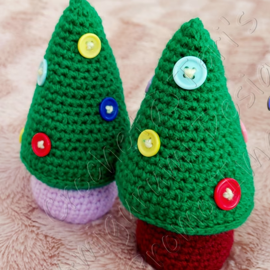 Mini Christmas Trees Crochet pattern, digital file PDF, digi - Inspire ...