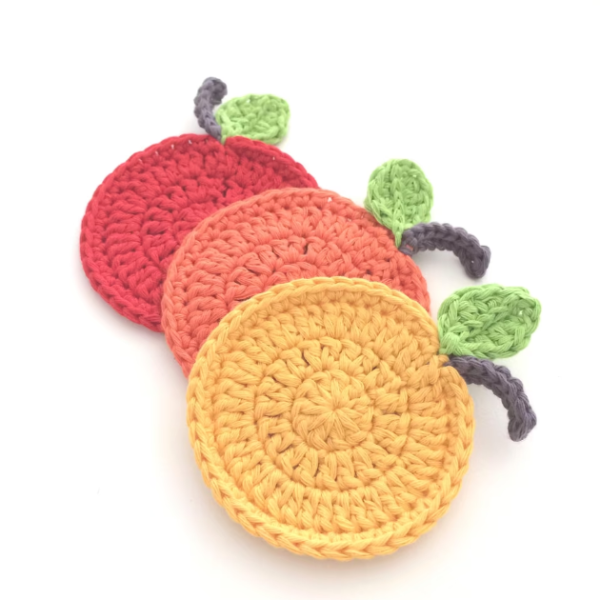 Fruit Coasters Crochet pattern, digital file PDF, digital pa | Inspire ...