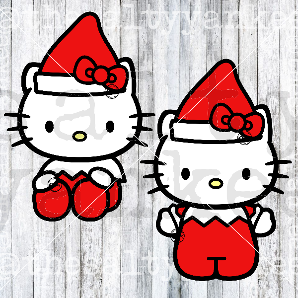 Elf on the Shelf Hello Kitty SVG, Christmas Hello Kitty Elf | Inspire ...