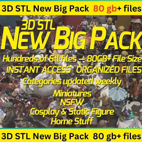 3D STL New Big Pack 80 GB files 3d stl pack | Inspire Uplift
