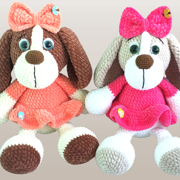 Crochet big plush dog, crochet toy dog, crochet puppy, dog f | Inspire ...