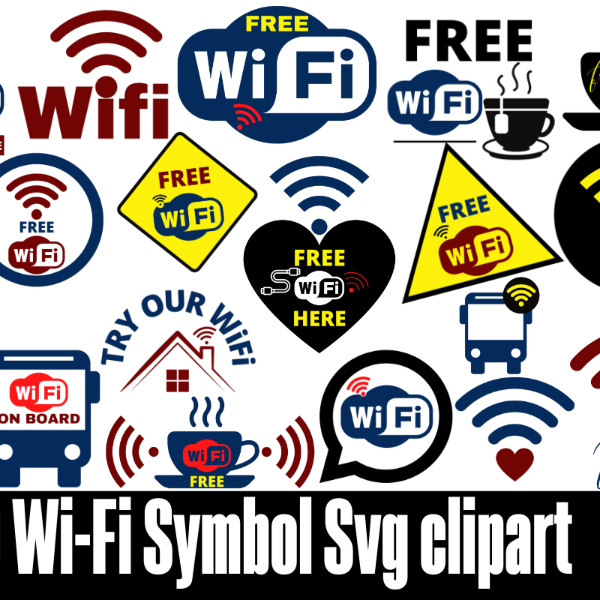 Wifi Symbol bundle, Wifi svg, wifi sign svg, wi-fi signal lo | Inspire ...