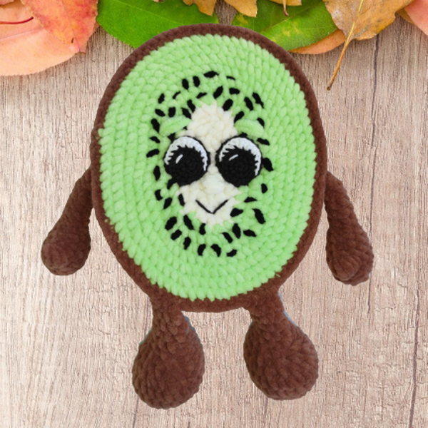 Crochet Kiwi stuff with eyes, Cute crochet Kiwi, Amigurumi K | Inspire ...