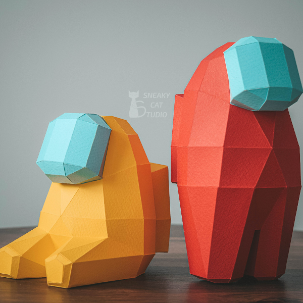 Among Us Little Crewmate pet - 3D Papercraft template Digita | Inspire ...