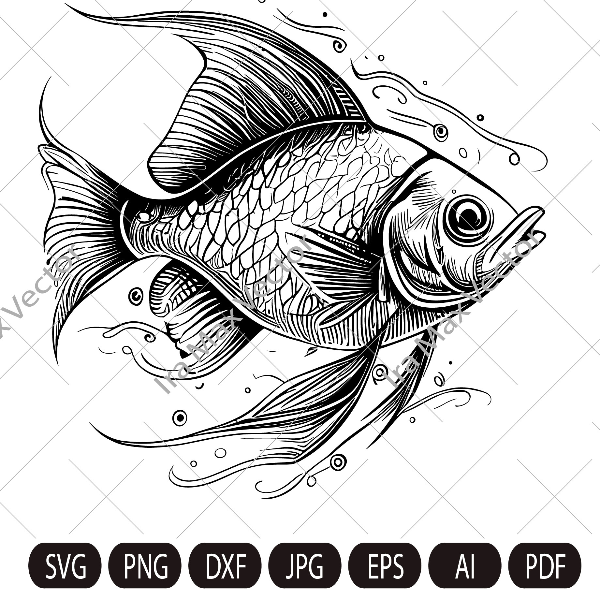 Fish SVG / Cute fish SVG / little fishes Silhouette / fish V | Inspire ...