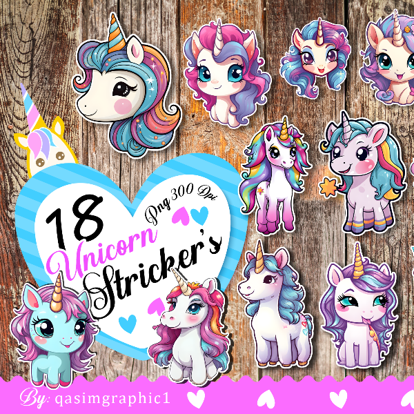 Cute Unicorn Printable Stickers For Kids - Unicorn Stickers - Inspire ...