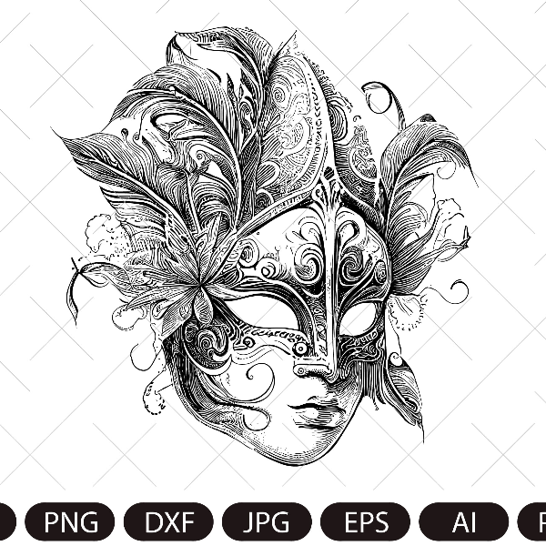 Carnival Mask Svg File, Masquerade Svg, Theater Mask svg, Ca - Inspire ...