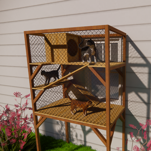 Window Catio Cat House Plans - Window Box Catio Plans | Inspire Uplift