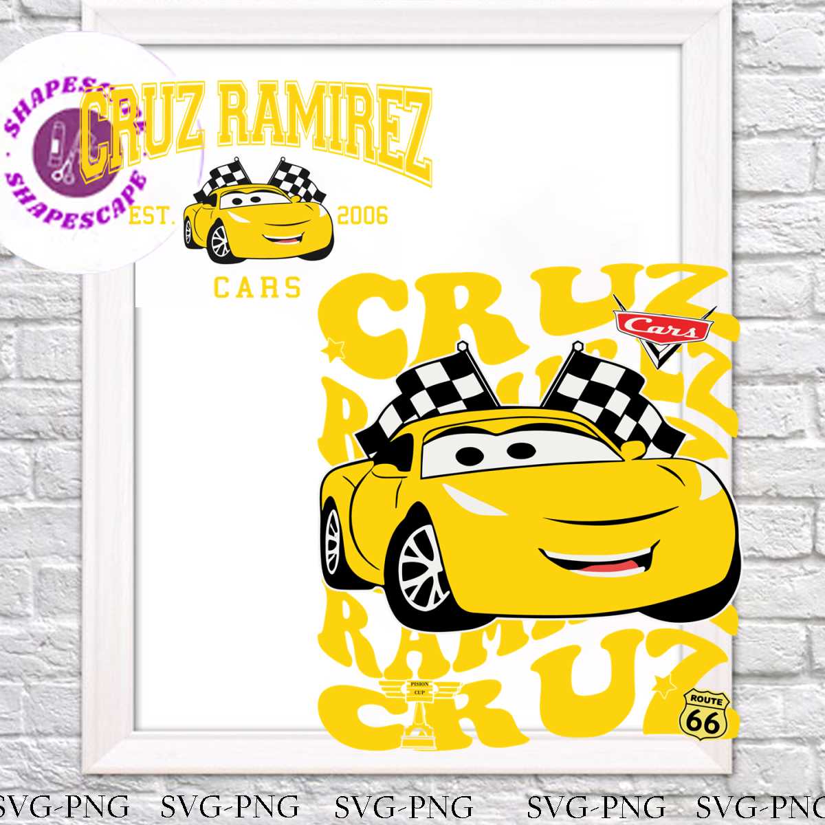 Disney Cars Cruz Ramirez Radiator Springs 2006 SVG | Inspire Uplift