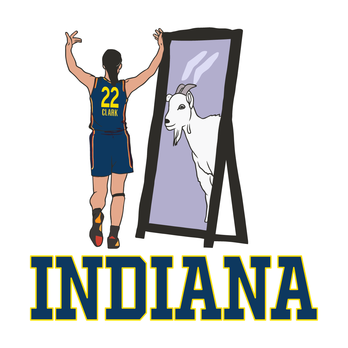Indiana Basketball Caitlin Clark GOAT SVG | Inspire Uplift