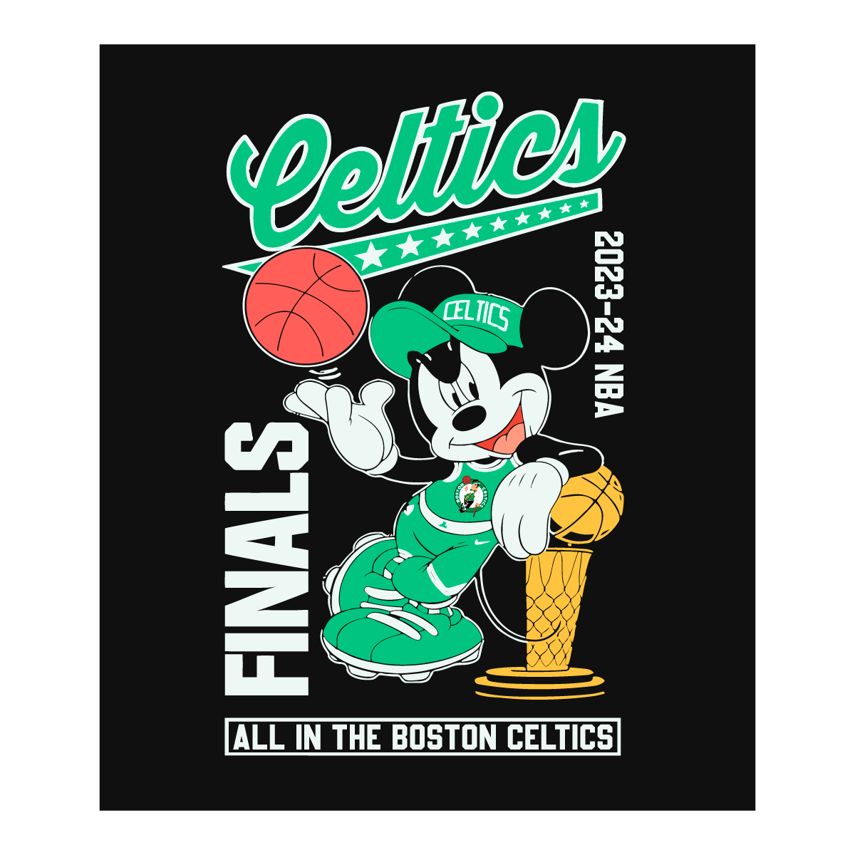 Mickey 2024 NBA Finals All In The Boston Celtics SVG | Inspire Uplift