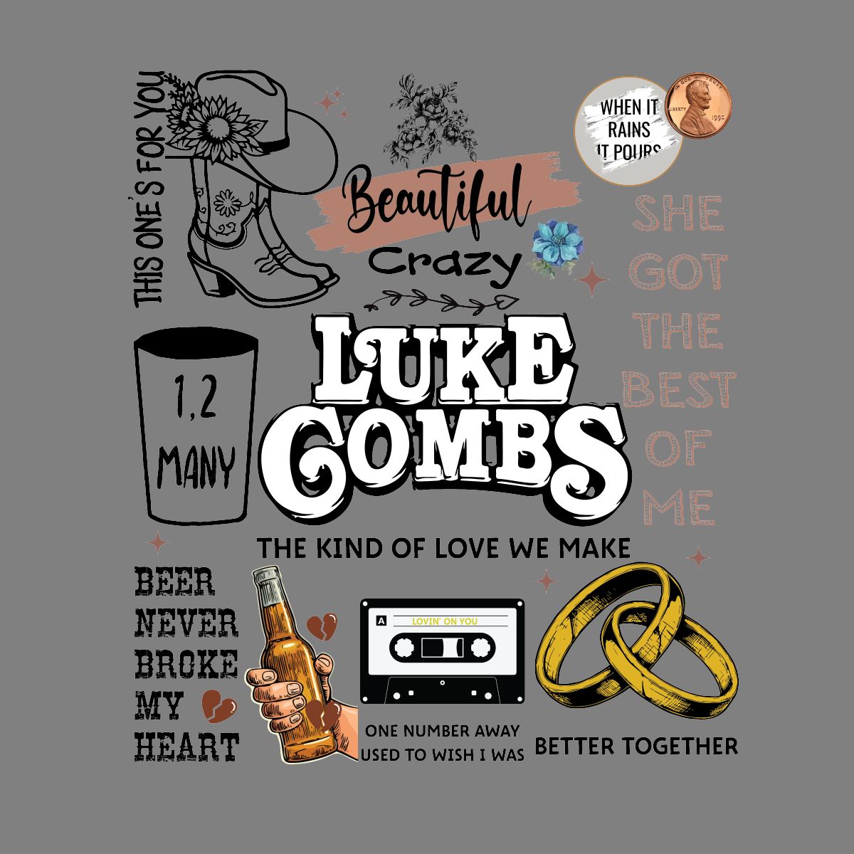 Luke Combs Svg | Inspire Uplift